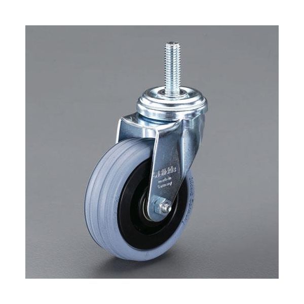 ●仕様…自在車輪（ストッパー無し）●耐熱温度…-20〜60℃●ねじサイズ…M10×30mm●ねじピッチ…1.5●材質…金具：スチール、車輪：ソリッドラバー●車輪径×幅…100×25mm●耐荷重…70kg●全高…121mm●ボールベアリング●...