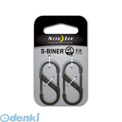 ●2個セット●サイズ：#1●開口部：6.2mm●最大荷重：2.3kg●サイズ：40mm×16mm×6mm●重量：1個4g●カラー：ステンレスシルバー●素材：S-BINERのステンレスチールタイプです。シャープなデザインとカラーがCOOL！見...