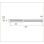 ナカニシメーカーお問い合わせ：0289-64-3280【特長】●ダイヤモンド砥粒を採用し切れ味、耐久性に優れたヤスリです。●精密仕上げ用として最適な形状です。【仕様】●全長(mm)：55●刃長(mm)：20●刃幅(mm)：3●刃厚(mm)：...