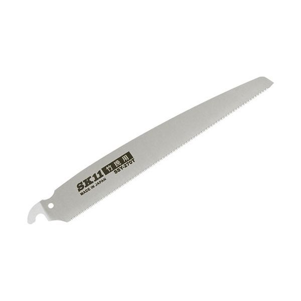 【用途】竹などの切断作業。【機能・特徴】回転脱着式で、替刃の交換が工具不要で簡単です。刃先衝撃焼入れなので切れ味が長持ちします。無電解ニッケルメッキなので、さびにくいです。竹の伐採・加工、木材の加工に最適です。【仕様】●刃渡り：270mm。...