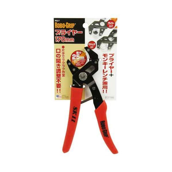 【用途】パイプのつかみ、角がなめたナット廻し。【機能・特徴】3枚合わせ構造のため丈夫で力が逃げません。ジョウ部は4枚の鋼板を重ね合わせた強力設計です。スプリング内蔵グリップ、特許のメカニズムにより、口の開きの調整をしなくても片手で作業ができ...