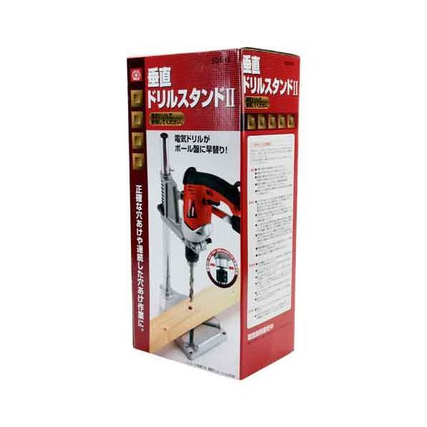 【用途】正確な穴あけや連続した穴あけ作業。【機能・特徴】電気ドリルがボール盤に早替りします。【仕様】●使用可能電気ドリル：首径45・43・42・38mmのもの。●サイズ：高さ510(ハンドル取付時560)×奥行380mm。●ベースサイズ：2...