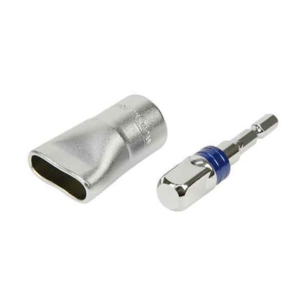 【用途】インパクトドライバー(レンチ)での車のジャッキアップ、別売ホイルソケット使用でのホイルナットの脱着。【機能・特徴】純正装着されている車載ジャッキを簡単に使用することができるソケットセットです。お手持ちの電動工具に装着することで、手を...