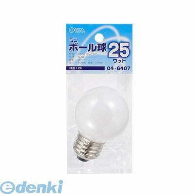 ●≪G−50（径50mm）タイプのミニボール球ラインアップ≫口金区分色商品番号備考E2610Wクリア04-6489ホワイト04-9083イエロー04-9696※納期10日程度レッド04-9697※納期10日程度25Wクリア04-6409ホワ...