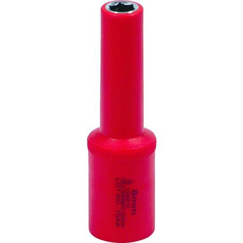 【特長】●成型樹脂の絶縁被膜により今までにない被膜の薄さを実現しました。【用途】●電気自動車及びハイブリッド車、一般低電圧作業用【仕様】●対辺寸法(mm)：8●差込角(mm)：9.5●全長(mm)：82【仕様2】●IEC60900規格品【材...