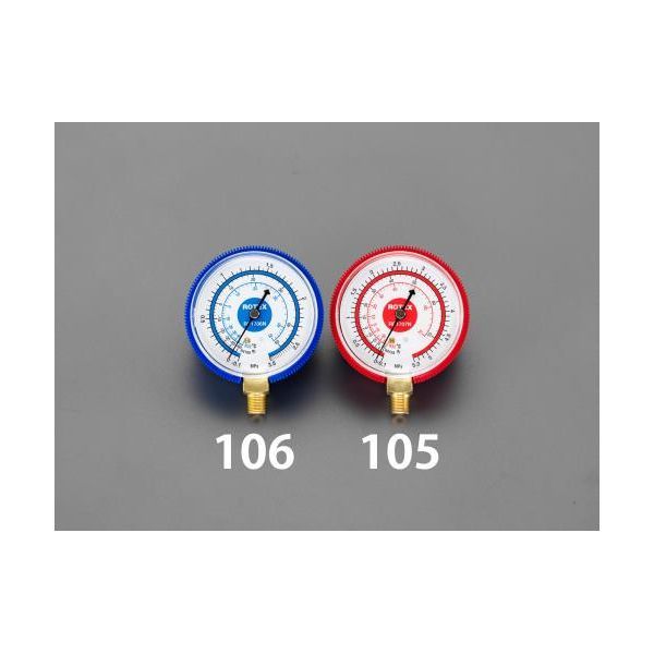 ●ゲージ径…φ68●圧力範囲…-0.1〜5.3MPa●接続ポート径…1/8”NPT●適用冷媒種…R32・R410A●R32・R410A冷媒飽和温度目盛付●高圧側ゲージ