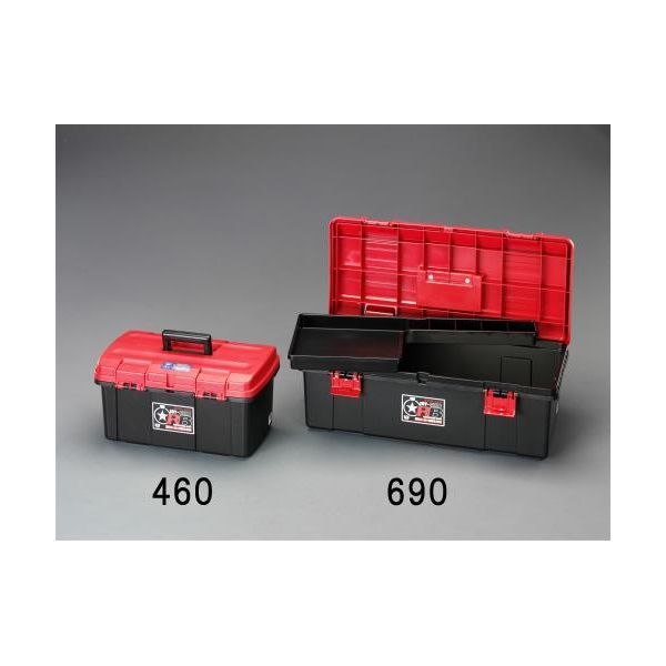 ●外寸…460×265×233(H)mm●内寸…415×196×146(H）mm（中皿使用時）●中皿高さ…40mm●重量…1.5kg●カラー…レッド/ブラック●南京錠取付穴…サイズ：19×7mm、数量：2箇所●付属品…L型中皿、中皿用仕切板...