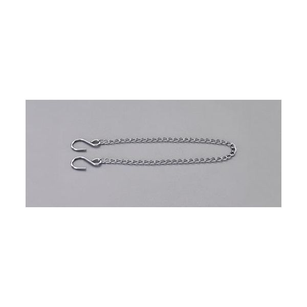 ●セット内容…両端Sフック付きワイドマンテルチェーン（1本）●材質…鉄(クロムメッキ)●チェーン長…800mm●チェーン線径…1.6mm●サイズ(mm)…A:8.0B:4.2●使用荷重…25kg●Sフック部内径…16mm●両端に金具がセット...