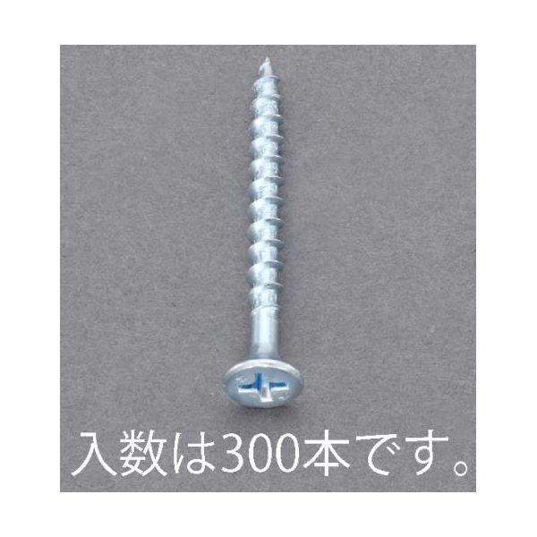 ●材質…スチール(ユニクロメッキ)●(＋)ラッパ頭●石膏ボードや木材同士の締結に●サイズ(mm)…4.2×65●入数…300