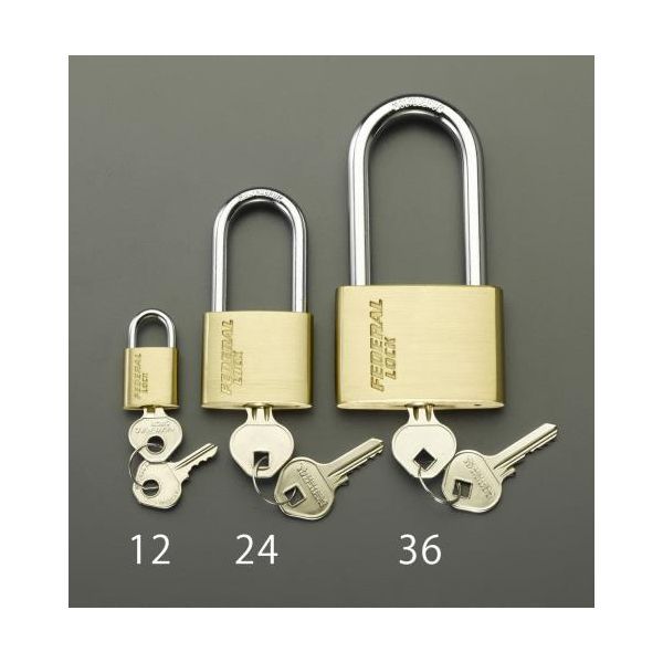 ●材質…本体：真鍮　　　　　　　ツル：ハードスチール　　　　　　　シリンダー：真鍮●幅…40mm●ツル径…6.3mm●クリアランス…縦：22mm、横：22mm●鍵2本つき●サイズ…D：6.3mm、H：33mm、T：13mm、W：40mm、X...