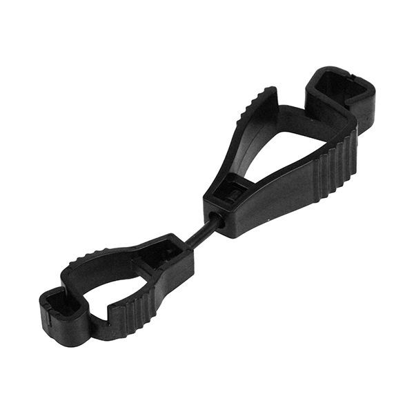 【用途】タオルや手袋などを腰ベルトに引っ掛ける為のクリップ。【機能・特徴】手袋やタオルなどを挟んで腰ベルトに簡単に引っ掛けておくことができるクリップです。園芸作業中断時、休憩時での手袋等の紛失を防ぎます。【仕様】●色：ブラック。●ポリアセタ...