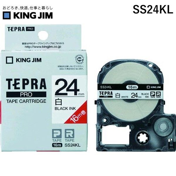 キングジムメーカーお問い合わせ：0120-79-8107【特長】●素材の色を活かす透明ラベルです。【仕様】●テープ色：白●テープ幅(mm)：24●テープ長さ(m)：16【仕様2】●黒文字【原産国】日本