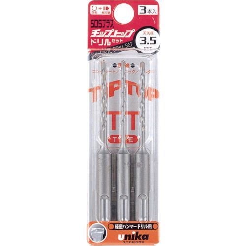 ユニカメーカーお問い合わせ：03-3864-8711【特長】●キャンドル形の超硬チップと刃先を薄くしたことにより、被削材を鋭く穿孔し、穴あけスピードが向上しました。●超硬チップ先端のセンターポイントが抜群の位置決め性能を発揮し、真円に近い穴...