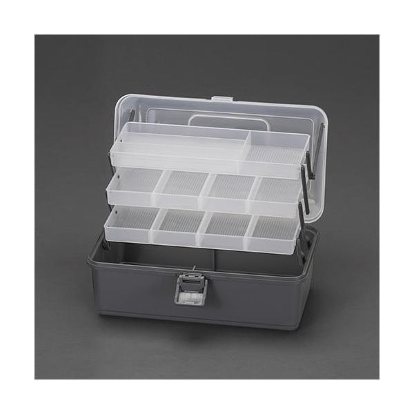 ●商品名…フィットボックス3030●材質…本体：耐衝撃性コポリマー止具：ABS●スライド式中皿3段付●サイズ…368×225×200(H)mm●内寸…344×179×90mm●重量…1.3kg●中皿の仕切板は取外し可能