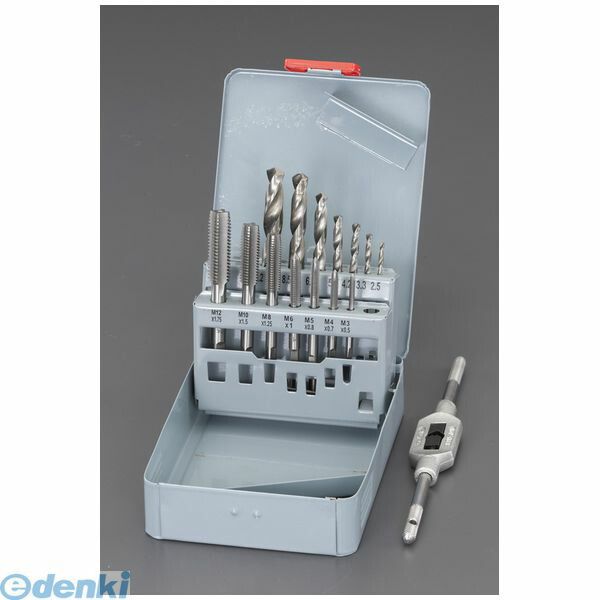 ●ドリルサイズ…φ2.5・3.3・4.2・5.0・6.8・8.5・10.2mm●タップサイズ…M3×0.5・M4×0.7・M5×0.8・M6×1.0・M8×1.25・M10×1.5・M12×1.75●材質…ドリル：HSS、タップ：アロイスチ...