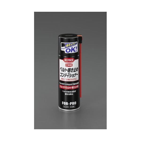 ●商品名…ベルト鳴き止め＆コンディショナー●内容量…220ml●自動車、各種機械類のゴムベルトの鳴き止め、すべり止めに●ゴムベルトの劣化・硬化の防止に●缶を逆さにしても使用できます。●使用温度範囲…−15〜160℃