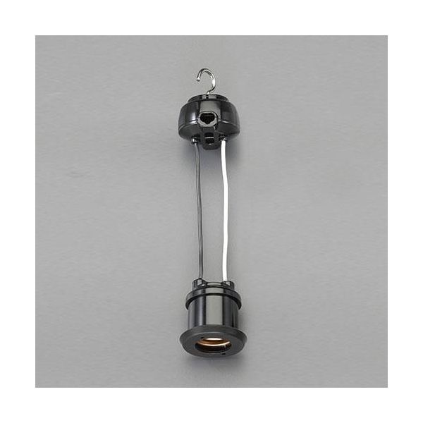 ●適合電球…白熱灯・電球形蛍光灯・LED電球●サイズ…φ45.6×206.5mm●受金…E26●定格容量…ターミナル部：20A・300Vソケット部：6A・250V●より線・単線両用吊り下げターミナル付