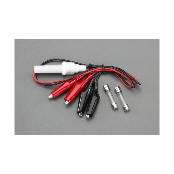 ●絶縁耐圧…AC2000V1分以上●リード線…0.3mm2●全長…500mm●シールドクリップM両端付(黒色)、シールドクリップM両端付＋ヒューズホルダー(ヒューズ(125V)2個付)(赤色)●赤、黒、各色1本・計2本入●開口寸法…最大約6...