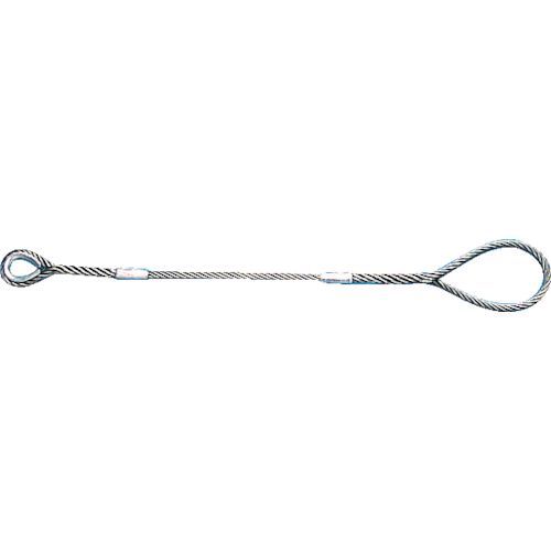 【特長】●JIS規格適合品のワイヤロープを使用しています。●「労働安全衛生規則第475条」及び「クレーン等安全規則第219条」に規定された方法に則り加工している商品です。●編み込み加工部の端末を特殊スリーブにて圧着加工しており、加工部分のト...
