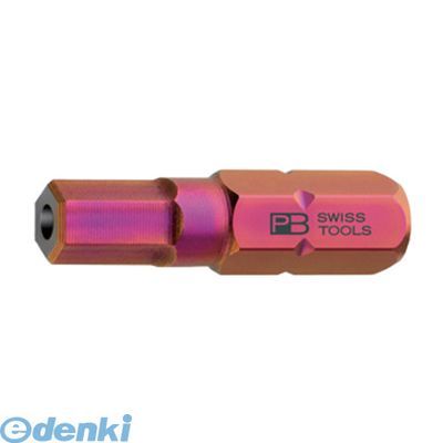 ■強度と精度に優れた差込角1／4（6．35mm）のいじり止め六角ビットです。●サイズ(mm)：4●軸長(mm)：6●全長(mm)：25●質量(g)：5●差込角：1/4(6.3mm)hexハンドツール【PB　SWISS TOOLS】 ＞ 各種...