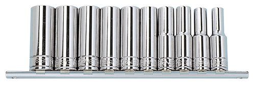 ●ミラー仕上げのメッキが美しいディープソケットのセット。●ボルト・ナットを傷めない面接触タイプ。●ソケットホルダー付●差込角(DR)：1/4ギアレンチ・各種工具【シグネット】 ＞ 1/4ソケット・アクセサリ4545301000503