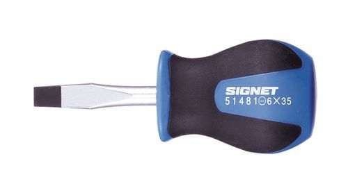 ■疲労感が少なく、握りやすいエルゴノミックハンドル■狭い場所での作業に最適なスタビードライバー●サイズ(mm)：0.8X6●軸長(mm)：36●全長(L；mm)：80ギアレンチ・各種工具【シグネット】 ＞ その他ツール4545301006529