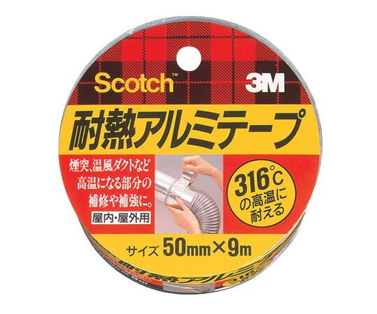 ● 仕様:●材質： 基材／アルミニウム、粘着剤／シリコーン系●使用温度範囲： 54 ＋316℃　●幅×厚み×長さ：38mm×0.09mm×9m4901690515705