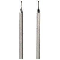 ダイヤモンドビット 2本 ●用途/ガラス、セトモノの彫刻、研磨 ●シャフト径/&phi;2.35mm ●材質/ダイヤモンド電着 ●最高対応回転数/30000min-1（回/分） &nbsp;輸入工具 ＞ PROXXON（プロクソン） ＞ 先...