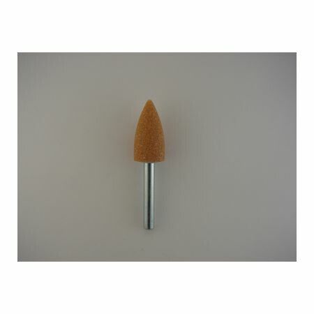 【商品説明】■回転工具に取付けて研削する砥石です。各種金属の研削に使用する一般的な砥石です。■外径（mm）：16■高さ（mm）：32■軸径（mm）：6■砥材：WA材■粒度：＃60■形状：砲弾型■最大許容回転数(min-1)：42000■先端...