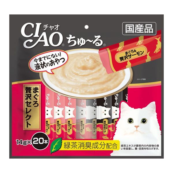 【商品説明】いなば イナバ INABA INABA ちゃお チャオ CIAO CIAO 猫 おやつ 間食 ちゅーる チュール チュ〜ル●一度与えたらやみつきになるおいしさ。素材の旨みがたっぷりつまった贅沢な仕上がり。●原材料：まぐろ＆贅沢サ...