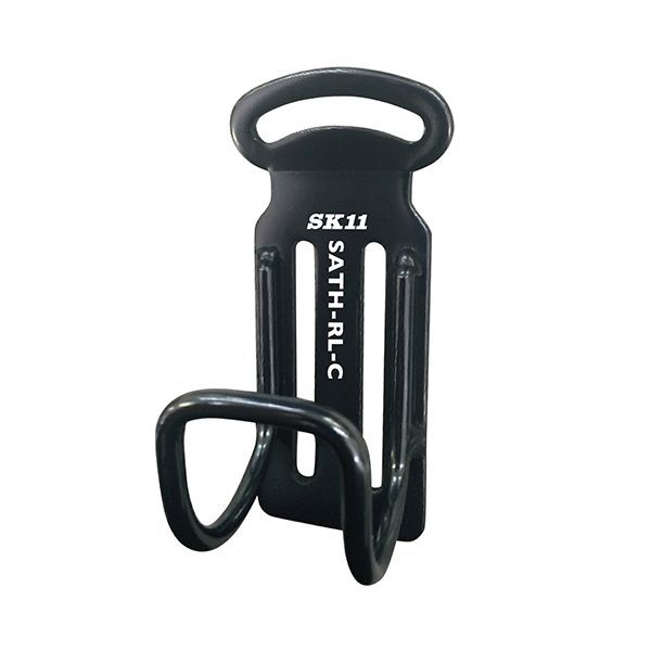 【商品説明】【用途】ベルトに装着して工具などの吊り下げ。【機能・特徴】ラチェットレンチなどの携帯に便利です。【仕様】●色：ブラック。【材質】●ホルダー：アルミ。【注意事項ほか】●本品は体重を支える金具ではありません。使用する工具には落下防止...