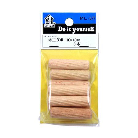 【商品説明】●木材・板のジョイント及び棚受け用としてご使用ください。●サイズ(mm)：10X40●材質：ブナ●商品8本