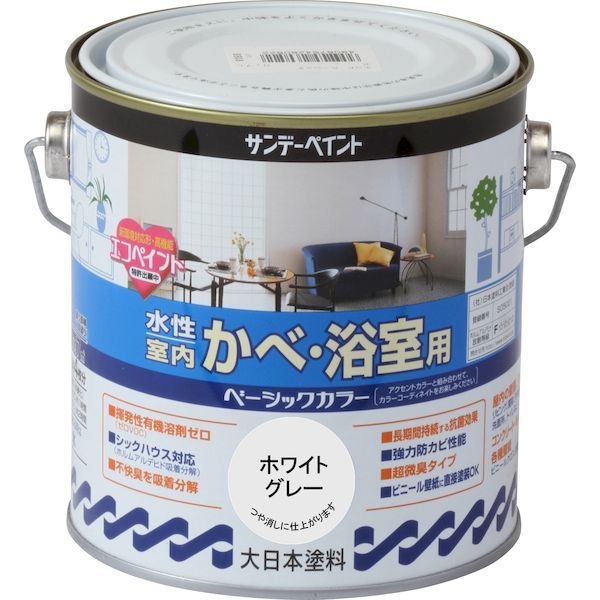 【商品説明】●縦（mm）：120Φ●高さ（mm）：120●重量（kg）：約1.2用途●屋内のコンクリート・モルタル・木部・各種壁紙　リビングルーム、寝室、子供部屋、浴室、台所、トイレ、　洗面所など屋内の壁・天井特長●有機溶剤などの揮発成分を...