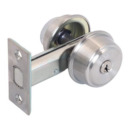 【商品説明】●仕様：本締錠●チューブラー本締錠ADシリーズ●バックセット：64mm●取付可能扉厚：27mm以上〜45mm未満●室外側：SP5本ピンシリンダー●室内側：サムターン●材質／仕上：ステンレスヘアーライン（S11）●キー本数：3本●...