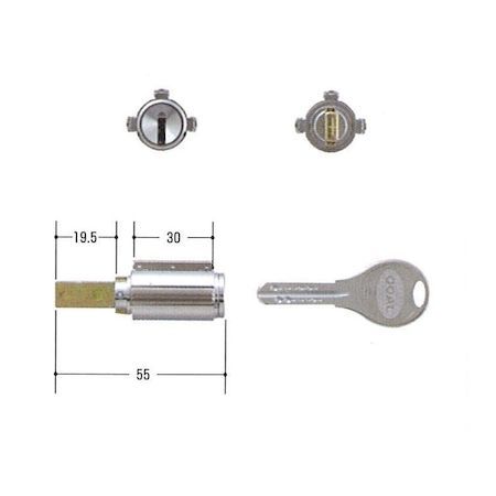 【商品説明】●シリンダーの名称：V18シリンダー●本体数量：1個●附属キー本数：3本●色/仕上げ：ニッケルクロームメッキ●対応扉厚：40〜43mm●V−18シリンダー、グランブイシリンダーが装着された錠前の交換用シリンダーとなります。●取替...