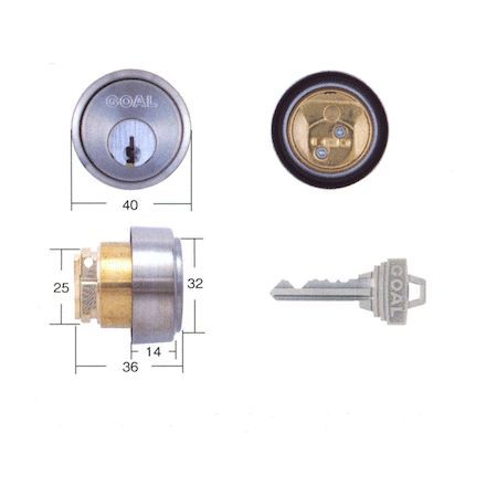 【商品説明】●シリンダーの名称：6本ピンシリンダー●本体数量：1個●附属キー本数：3本●色/仕上げ：ステンレス・ヘアーライン●仕上げ記号：11●対応扉厚：38〜48mm●取替用シリンダー