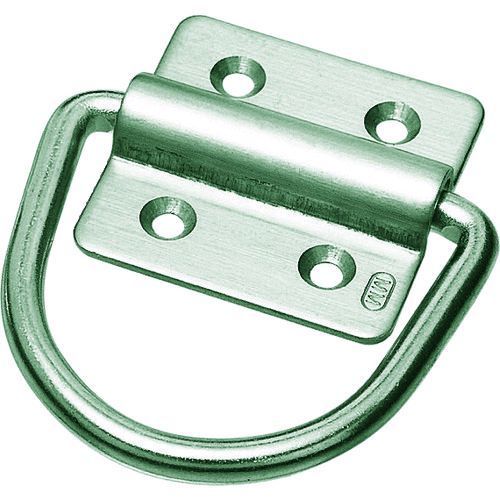 【特長】●リング部分が倒れるので、不使用時に邪魔になりにくいです。【用途】●アイプレートのように壁面や床に設置してフックとして使用。【仕様】●使用荷重(kN)：0.1●A(mm)：40●D1(mm)：1.5●B(mm)：37●L(mm)：3...