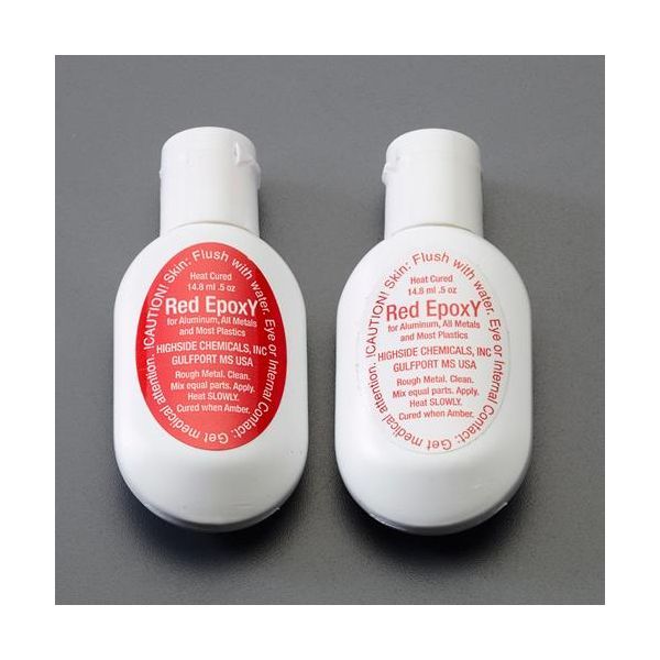●商品名…レッドエポキシ●内容量…主剤14.8ml硬化剤14.8ml●使用温度範囲…-40〜176℃(連続使用：148℃)●色…金●硬化時間…約20分(ホットエアガン使用)●可使時間…混ぜ合わせてから約1時間●アルミニウムをはじめ、あらゆる...