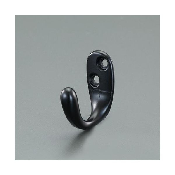 ●付属品…木ねじ×2●材質…亜鉛ダイカスト（黒塗装仕上げ）●奥行×高さ…33×35mm●幅…15mm●カラー…つや消し黒●高さ…35mm●奥行…33mm●穴径…3.0mm●吊下荷重…3kg