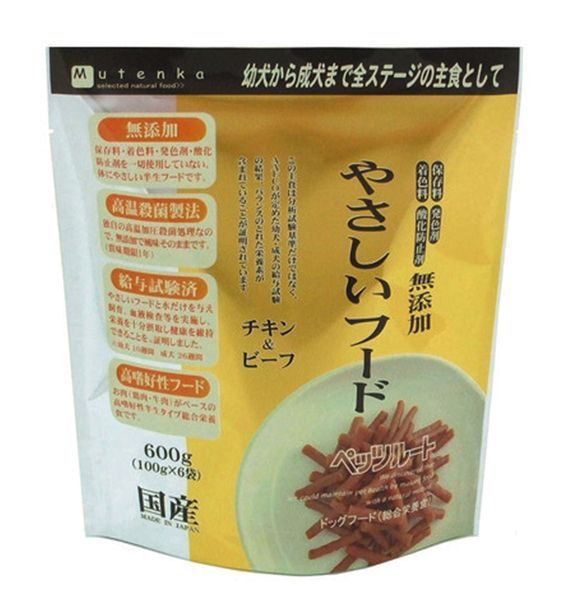 【商品説明】●保存料・着色料を使っていませんので、デリケートな愛犬に適しています。●原材料(成分)：鶏肉、大豆たん白、牛肉、小麦グルテン、牛ゼラチン、小麦粉、パン粉、糖類、牛脂、紅麹、グリセリン、ソルビトール、リン酸カルシウム、水あめ、麦芽...