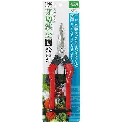 【商品説明】●芽切り、茎切り、果実・野菜の収穫、間引き作業、摘花に! 果樹・菜園用●先丸刃…果物などを傷つけにくい。●ステンレス刃採用でサビに強くお手入れが簡単です。●刃裏のスキ加工（溝形状）でシブやヤニが付きにくい。●仕様；切断能力/φ4...