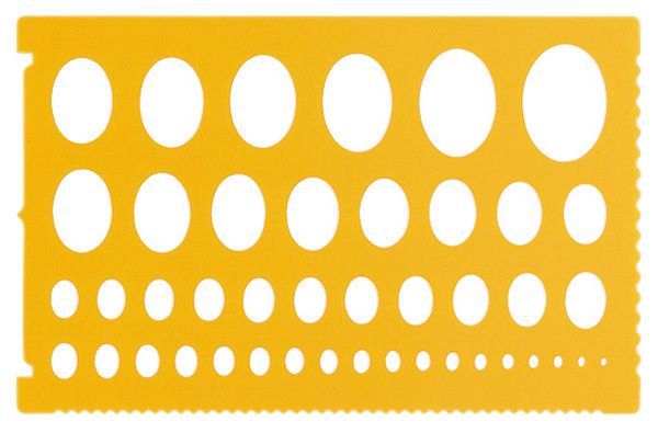 【商品説明】●製図用テンプレート定規●色：オレンジ、片マット●材質：PVC樹脂●ペンシルアローワンス0.5mm