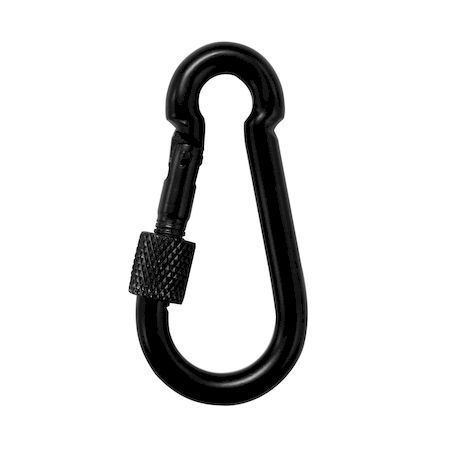 【商品説明】●ロック付きなので不意に外れたりすることがない。●つや消し黒なのでオシャレに連結。店舗什器や男前DIYにも。【商品用途】●チェーン・ワイヤ・ロープなどの連結に。【仕様】●使用荷重：80kg【カラー】●黒【商品サイズ】●サイズ：6...