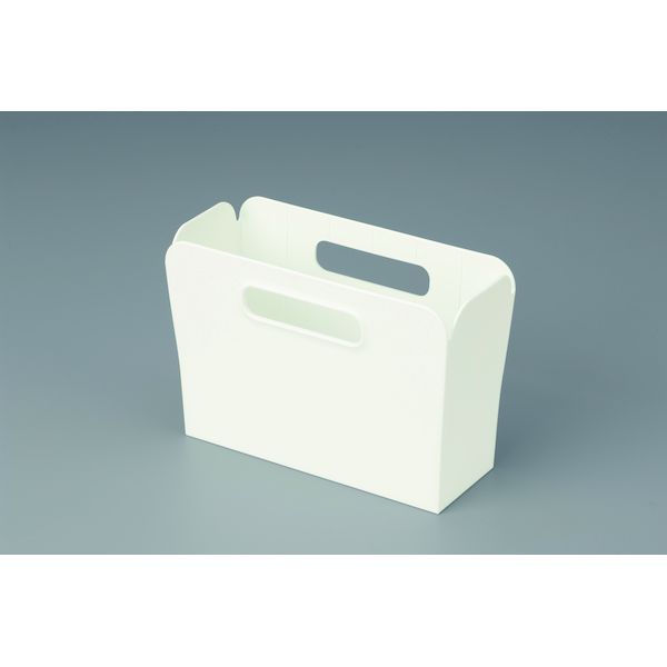 【商品説明】●いつでもサッと使えてポイッと収納。●フックを使って吊り下げ収納OK。●カラー：ホワイト●サイズ：19.9×8.3×13.8Hcm●材質：ポリプロピレン