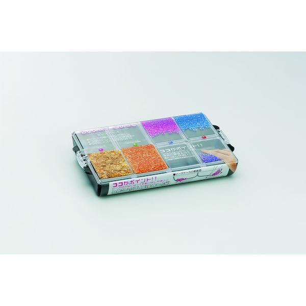 【商品説明】●ビーズが少なくなっても取り出しやすい。●カラー：ブラック●サイズ：15.7×10.5×2.4Hcm●材質：スチロール樹脂