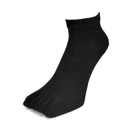 【商品説明】●指先ワイド設計、通常より編み工程の針数を増やし指通りがよくスパッと履けるのが特徴●日本製消臭糸　旭化成ロイカCF使用●足ムレスッキリ五本指タイプ。●素材：ポリエステル、綿、ポリウレタン●サイズ：25cm〜27cm●丈：スニーカ...