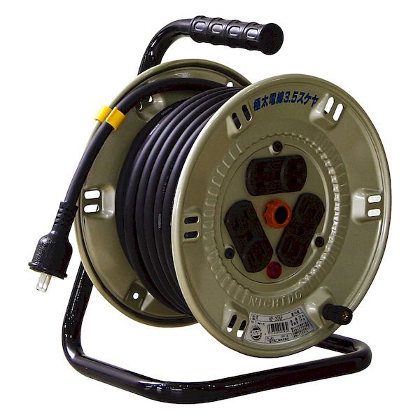 【商品説明】●標準型ドラム。●アース及び漏電遮断器(ブレーカー)付の標準機種です。●本体サイズ：幅260mm●本体サイズ：長さ200mm●本体サイズ：高さ341mm●本体サイズ：重量6kg