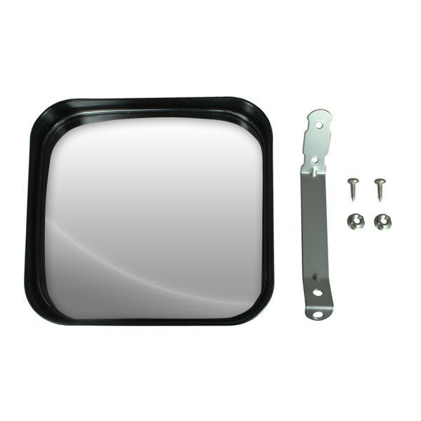 【商品説明】●ガレージまわりの安全確認のため。●ミラー部：アクリル●本体：ポリプロピレン●サイズ：150x150●フランジナット/2個　タッピング/2本　ボルト/2本　ナット/2個　ピボット/1個　取付金具/1個