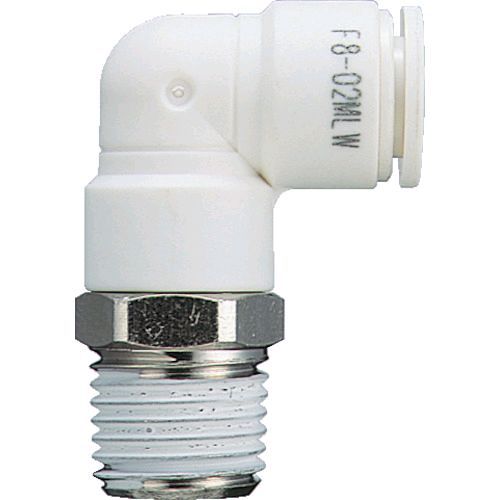 千代田通商メーカーお問い合わせ：043-445-5481【特長】●PBT樹脂を採用し、スパッタ等の延焼事故を防止。●空気圧汎用型継手では初の軽量化を実現。【仕様】●接続口径：R1/8●適合チューブ外径D(mm)：6●六角対辺(mm)：12●...