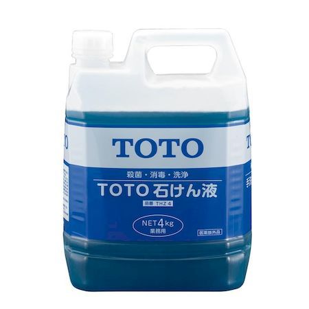 【商品説明】原液タイプ4kgイソプロピルメチルフェノール?K石けん素地・?エデト酸塩・?香料・?緑201●TOTOの水石けん供給器具を安心してお使いいただくために、TOTOオリジナル石けん液をご使用ください。殺菌、消毒、洗浄用として薄めずに...